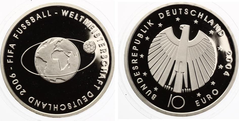 2004 10 Euro Fifa WM 2006 Deutschland Silber pp | MA-Shops