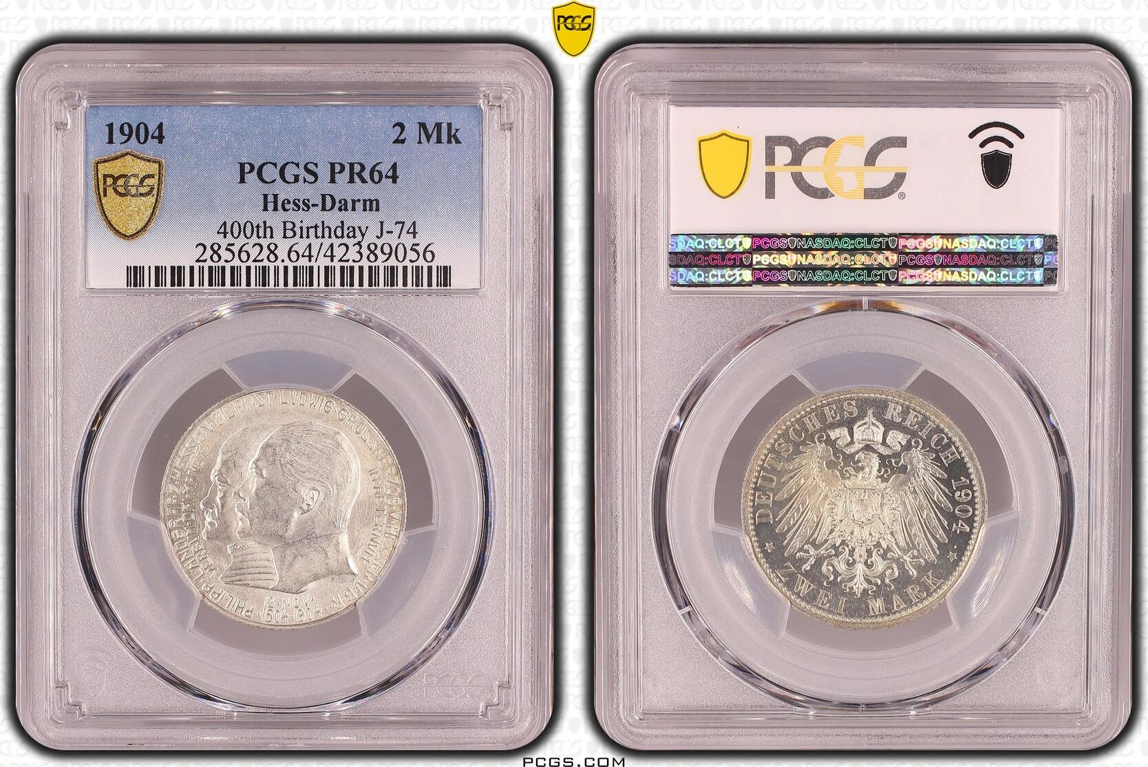 Hess-Darm 2 Mark Hessen 1904 PCGS PR64 | MA-Shops