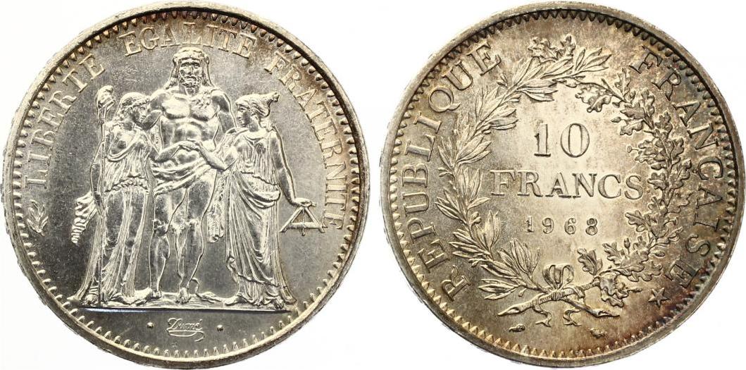 1968 10 Francs Frankreich f.st feine Tönung | MA-Shops