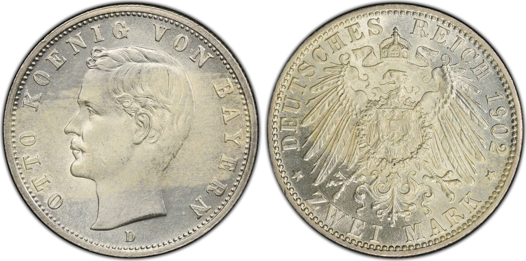 Bavaria 2 Mk Bayern 1902-D 2 Mark J-45 Otto MS63 prägefrisch | MA-Shops