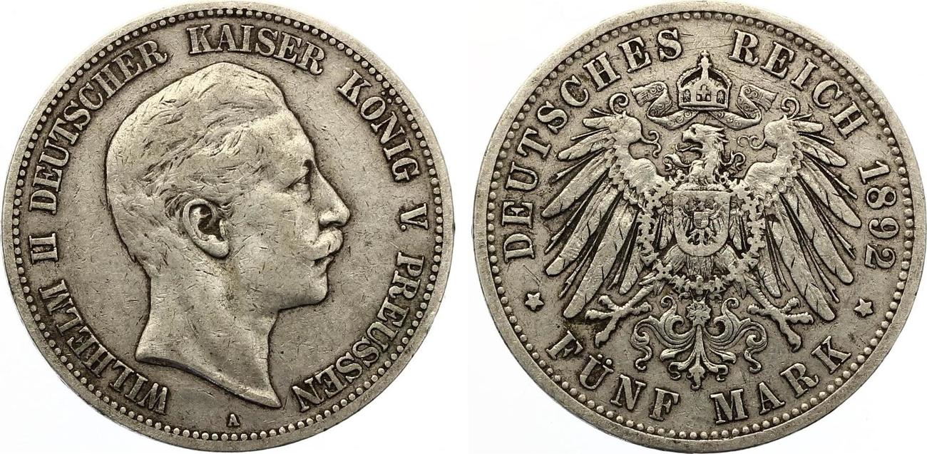 1892 5 Mark Preussen ss | MA-Shops