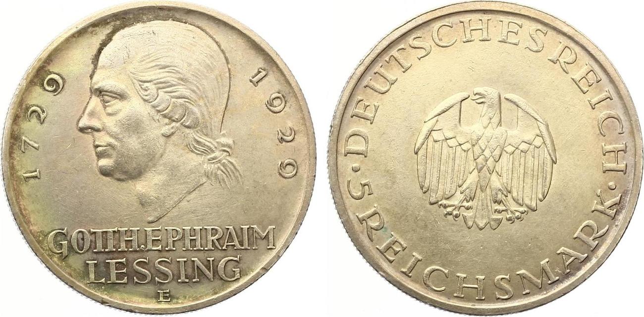 1929 E 5 Mark Lessing vz | MA-Shops