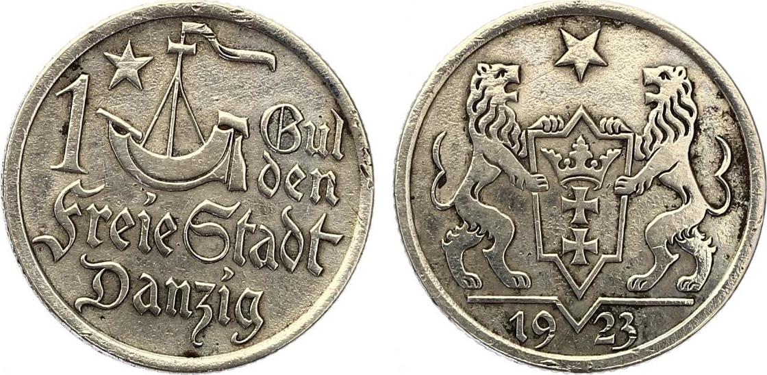 1923 1 Gulden Danzig ss-vz | MA-Shops