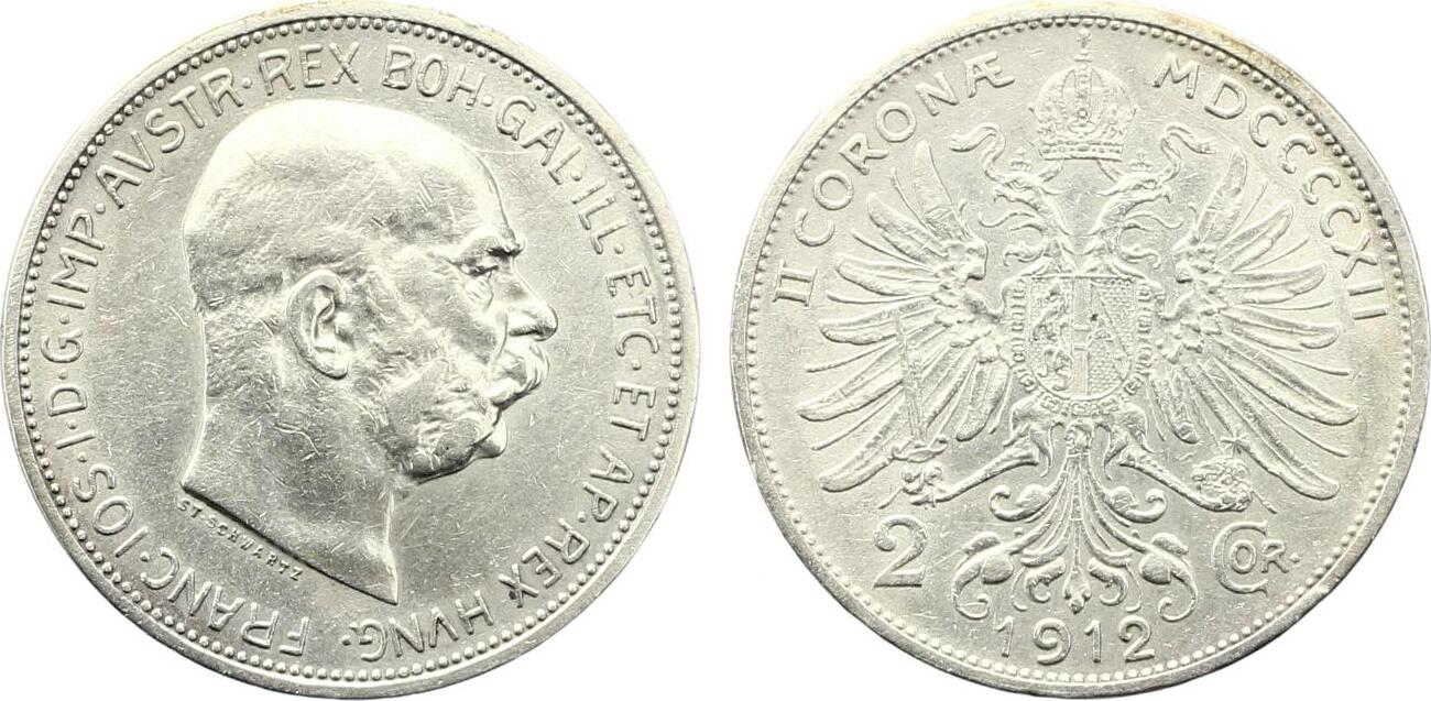 1912 Österreich 2 Corona ss | MA-Shops