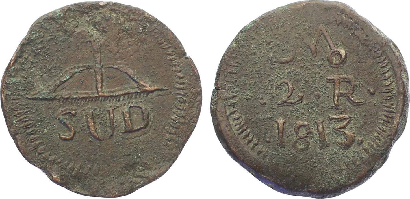 1813 Südmexiko 2 Reales General Morelos ss | MA-Shops