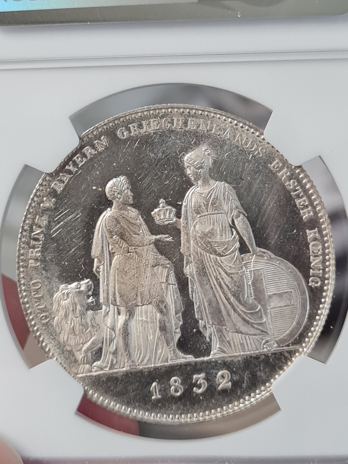 GERMANY 1832 Bayern Ludwig I 1 Taler Griechenlands erster König Otto ...