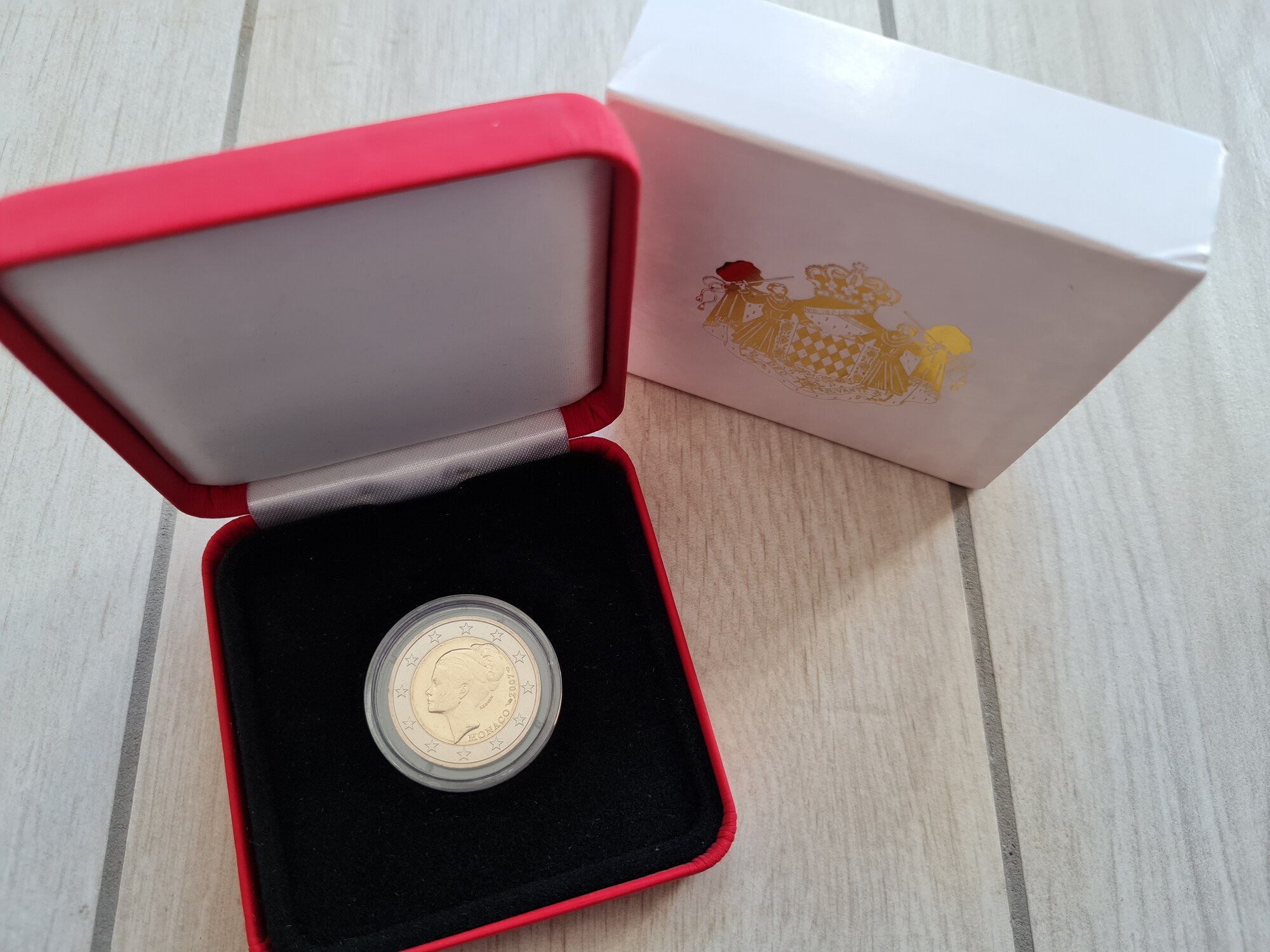 2007 2 Euro Monaco Grace Kelly bankfrisch mit Umverpackung und Etui ...