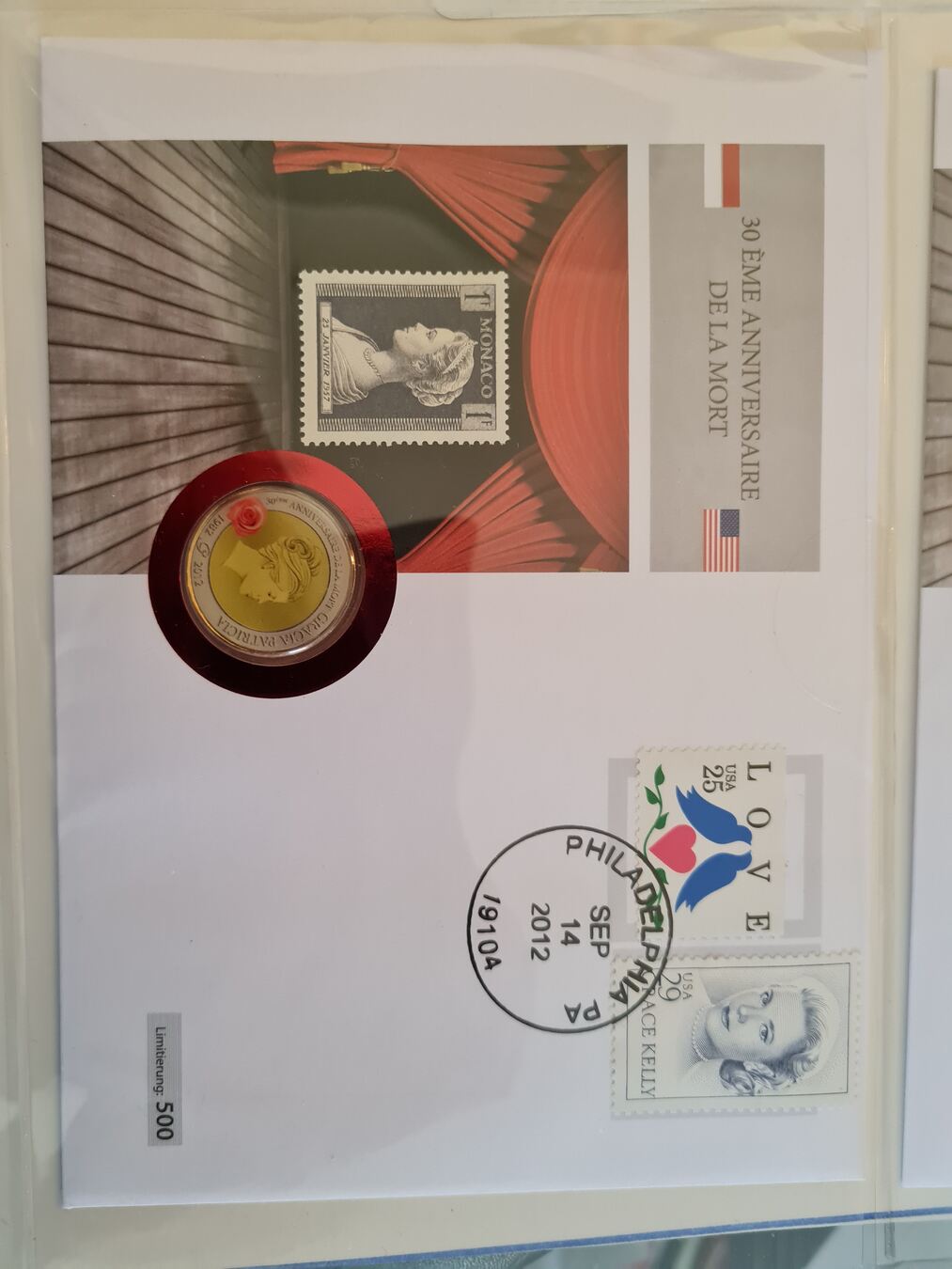 2012 Numisbrief Monaco Grace Kelly Gracia Patricia 2 Euro Münze ...