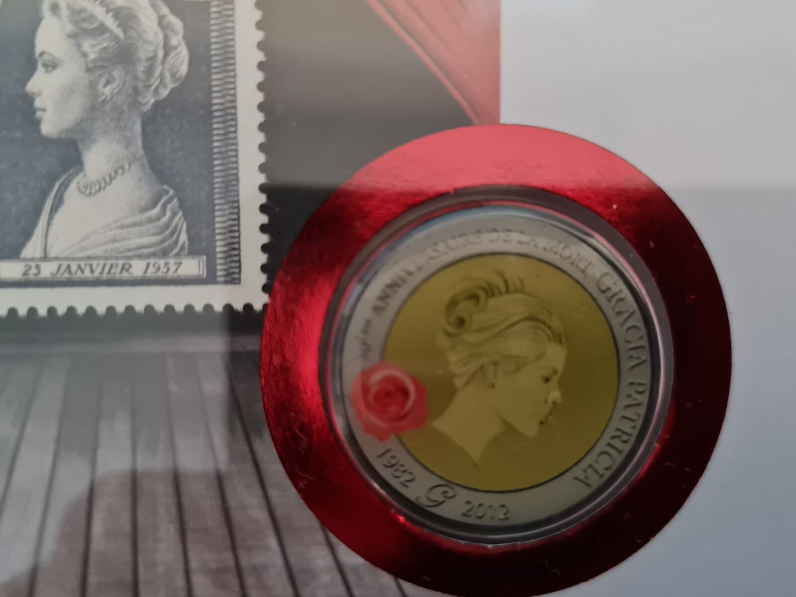 2012 Numisbrief Monaco Grace Kelly Gracia Patricia 2 Euro Münze ...