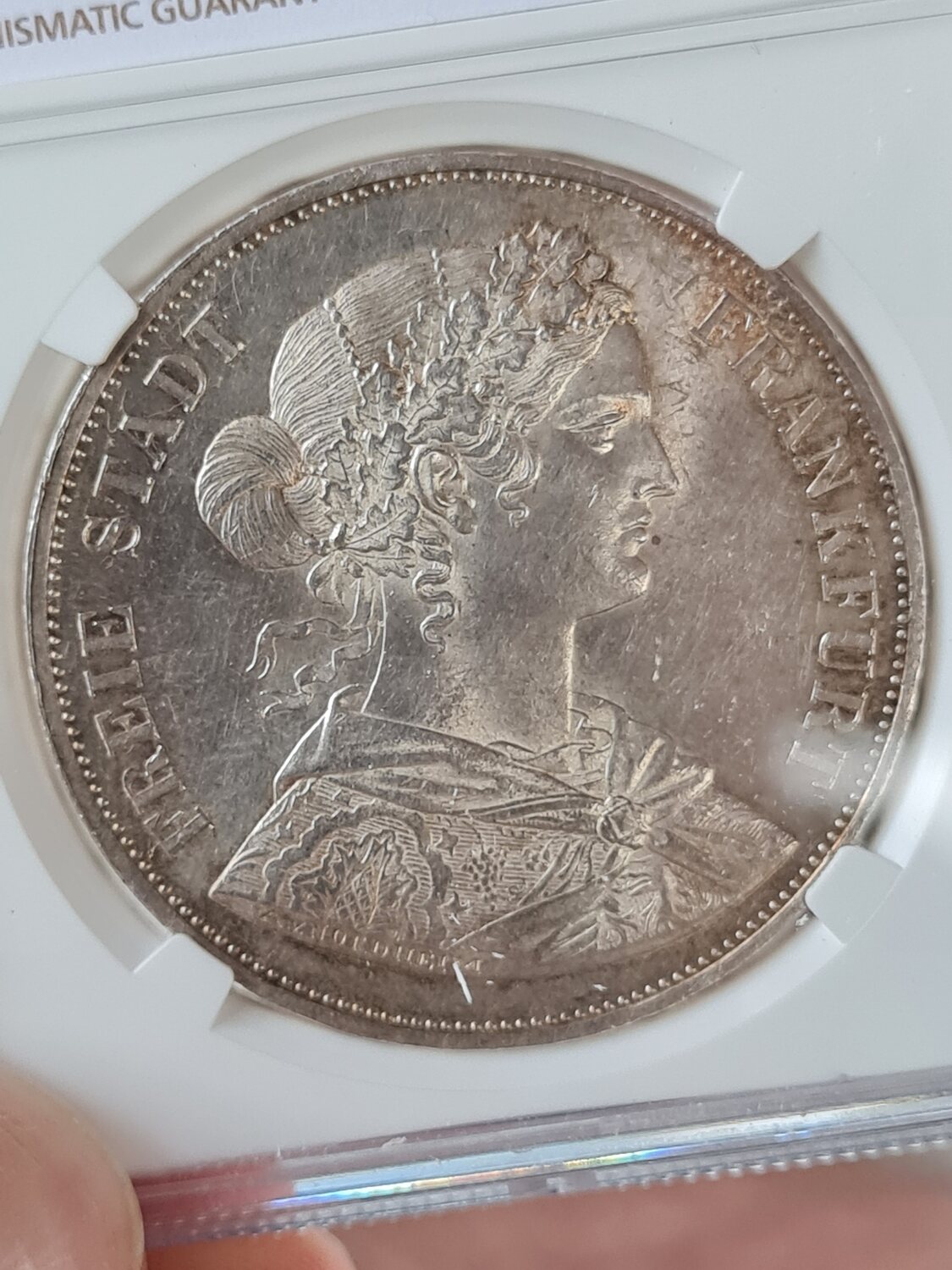 GERMANY 2T 1861 2 Taler Frankfurt NGC MS 61 | MA-Shops