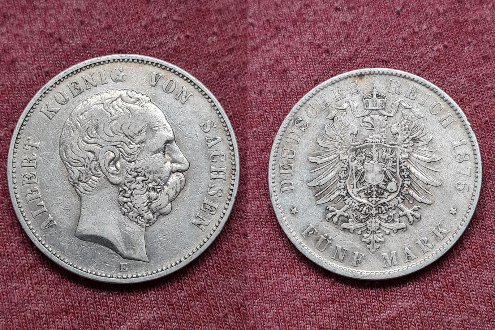 5 Mark Sachsen 1875 Albert ss | MA-Shops