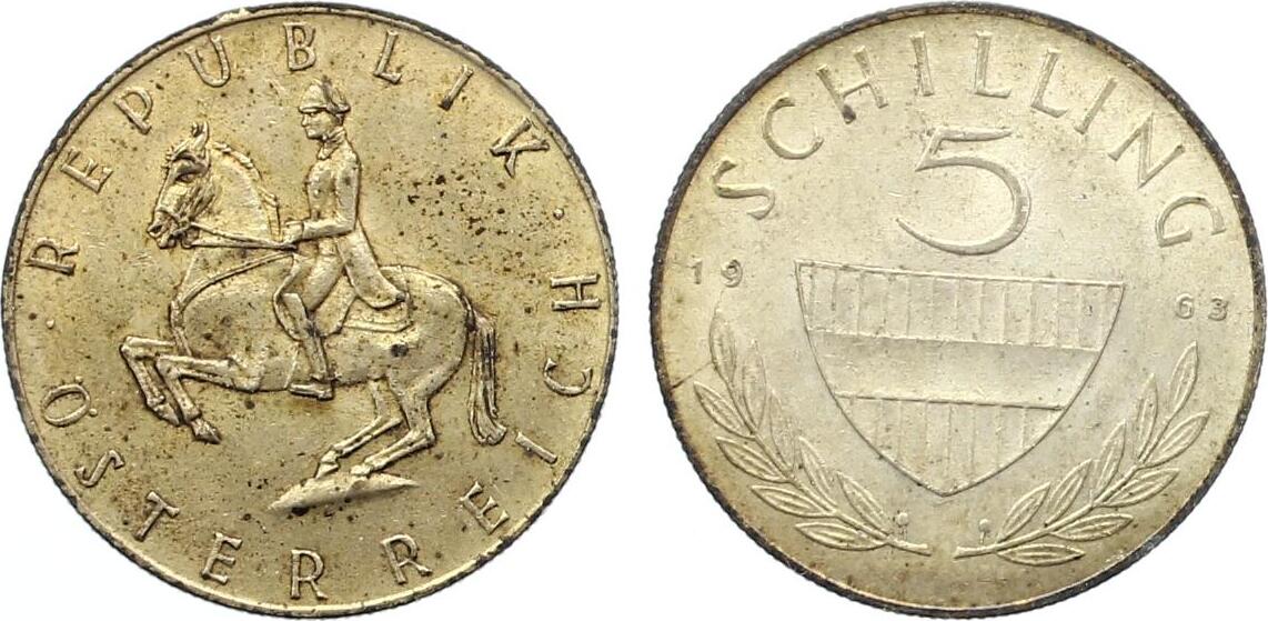 1963 Österreich 5 Schilling vz | MA-Shops