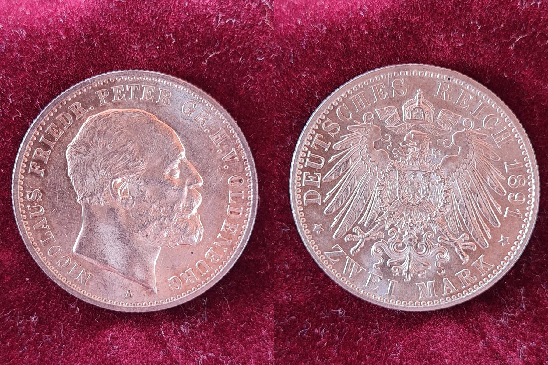 2 Mark Oldenburg 1891 Nicolaus Friedrich Peter Jaeger 93 Fast prägefrisch | MA-Shops