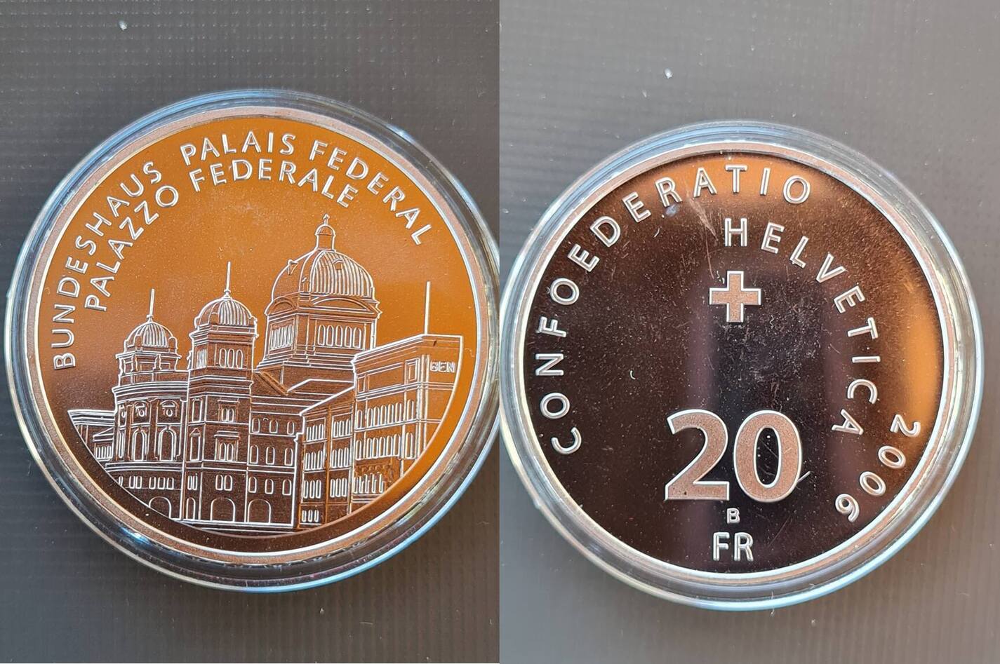 Schweiz 20 Franken 2006 Silber Bundeshaus Bankfrisch | MA-Shops