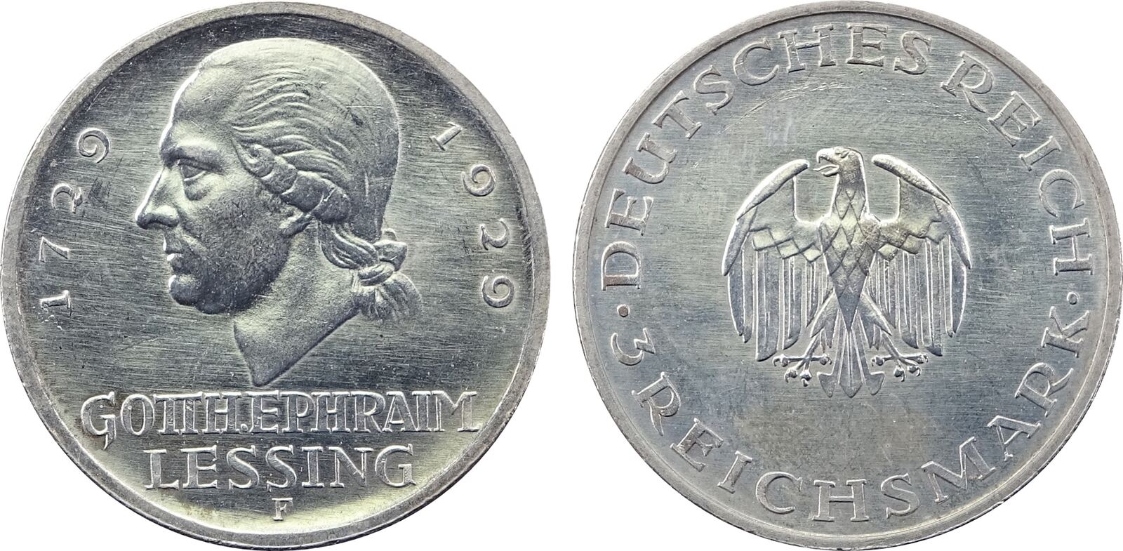 1929 F 3 Mark Lessing vz+ | MA-Shops