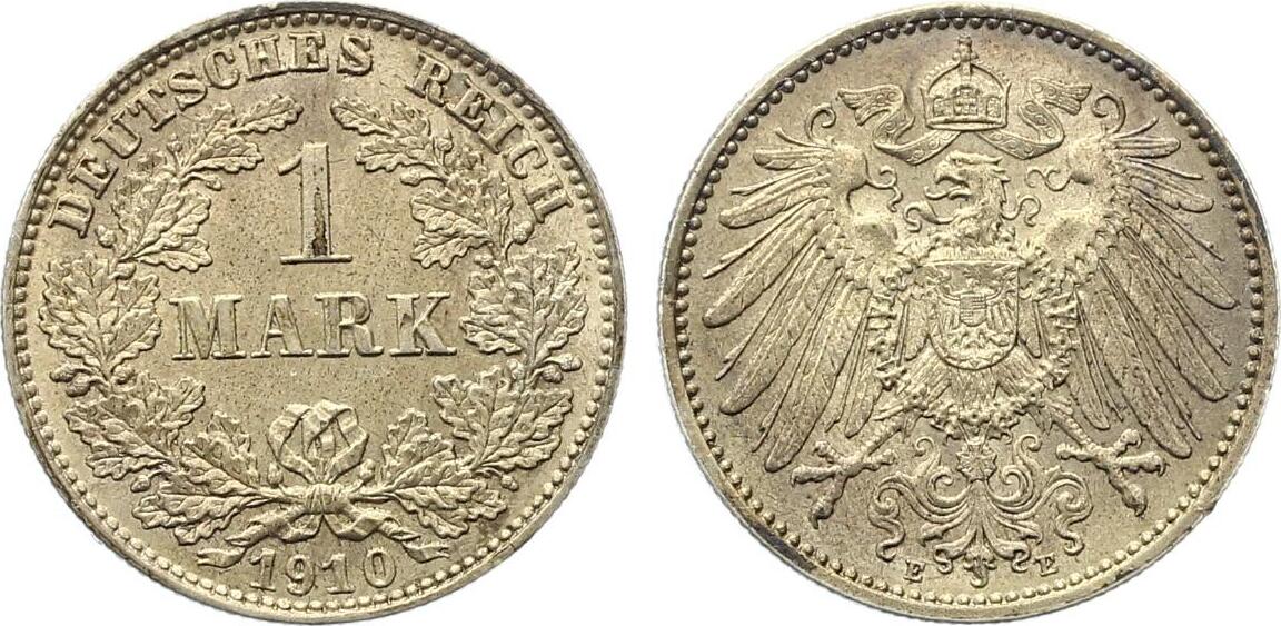 1910 E 1 Mark vz+ feine Patina | MA-Shops
