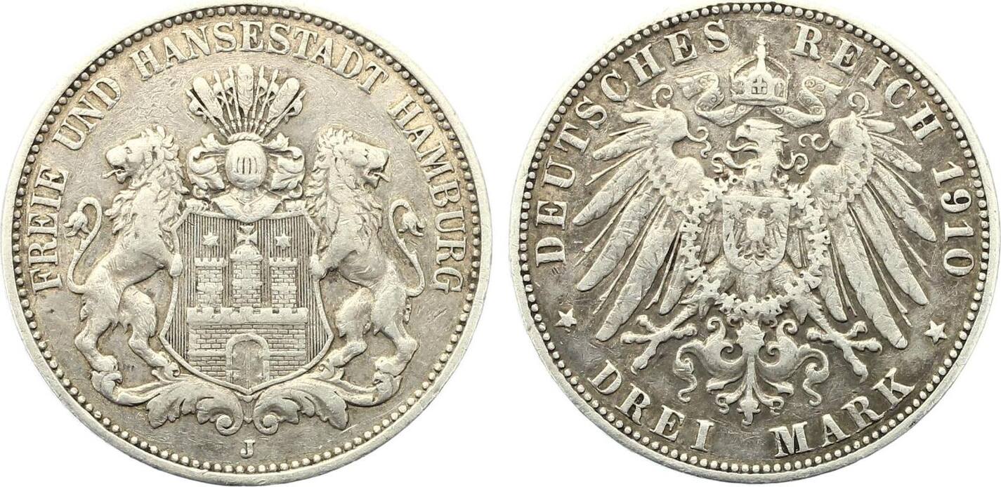 3 Mark Hamburg 1910 Jaeger 64 ss | MA-Shops