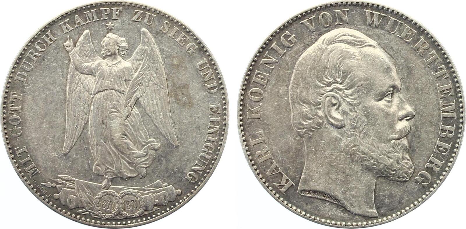 1871 Siegestaler Württemberg ss-vz | MA-Shops