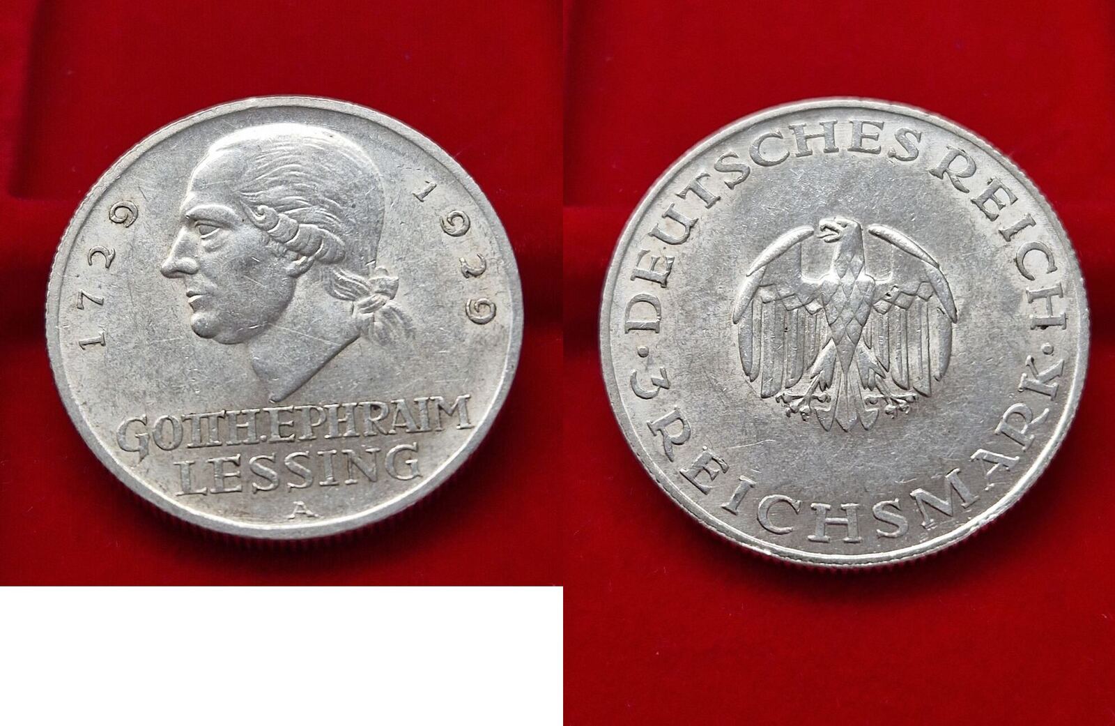 1929 a 3 Mark Lessing Vz | MA-Shops