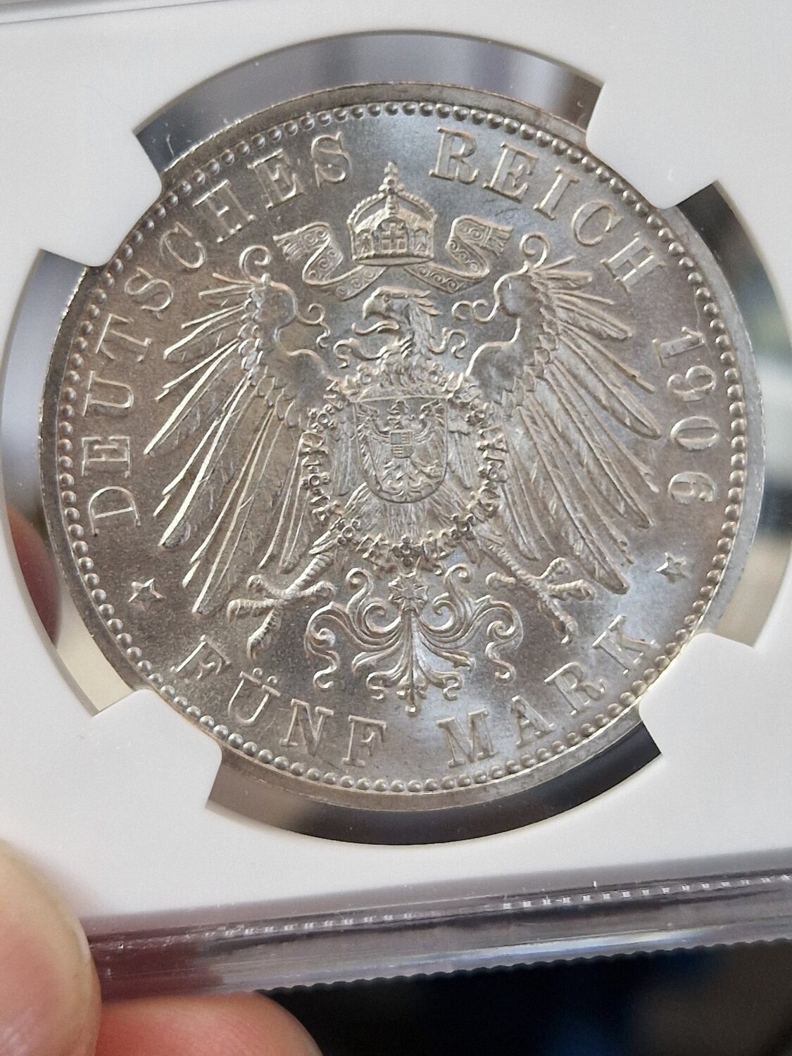 GERMANY 5 Mark Baden 1906 goldene Hochzeit Jaeger 35 NGC MS 64+ | MA-Shops