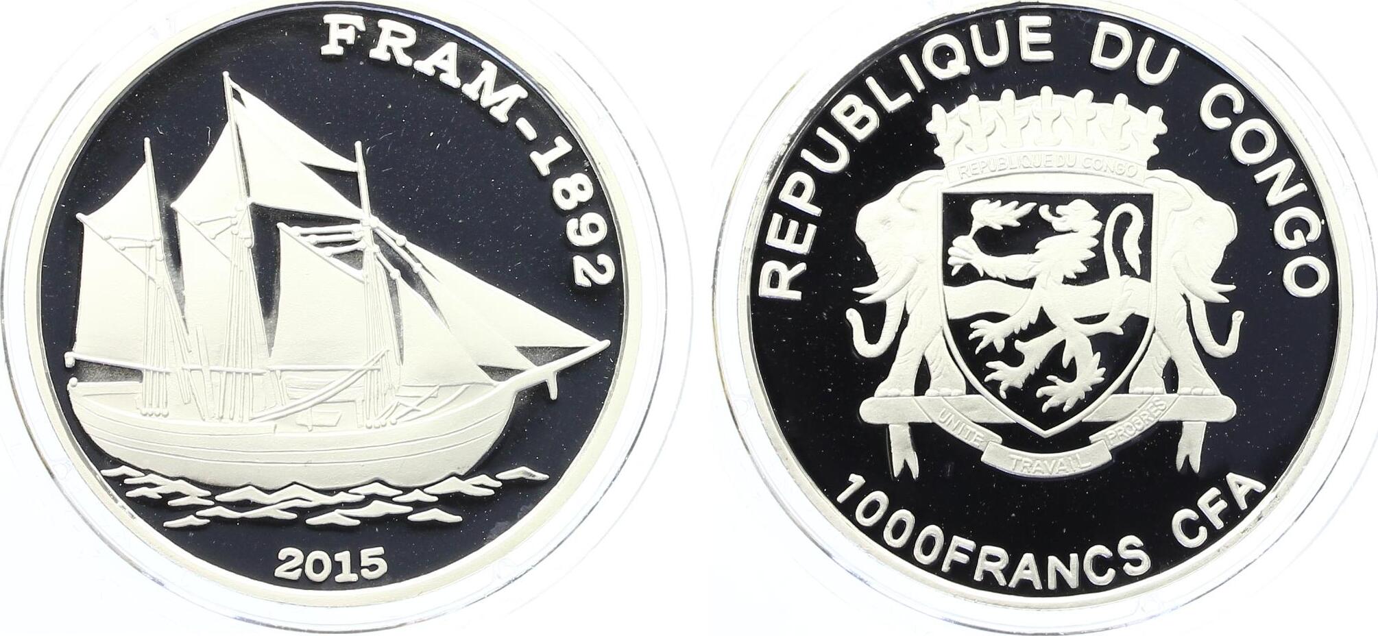 2015 Kongo 1000 Francs Schiff Fram 1892 pp | MA-Shops