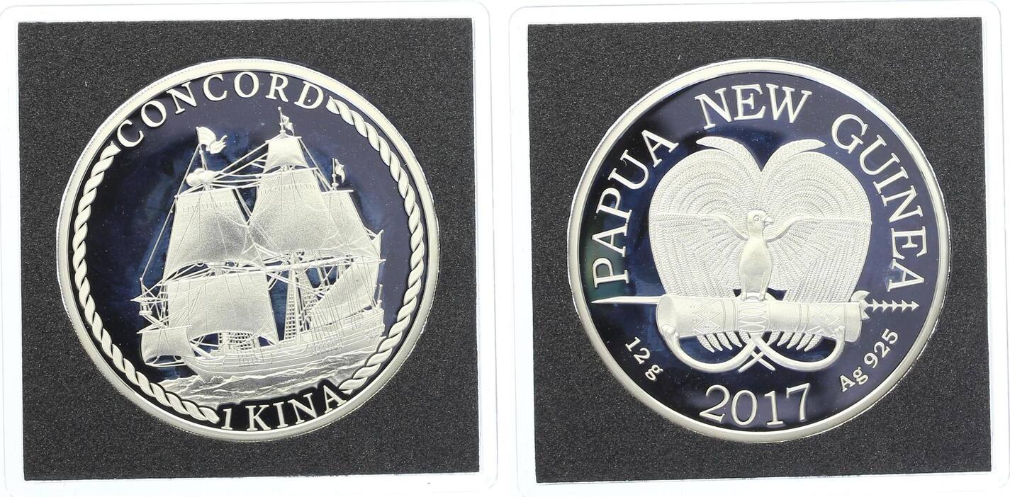 Papua Neuguinea 1 Kina 2017 Galleon Concord PP | MA-Shops
