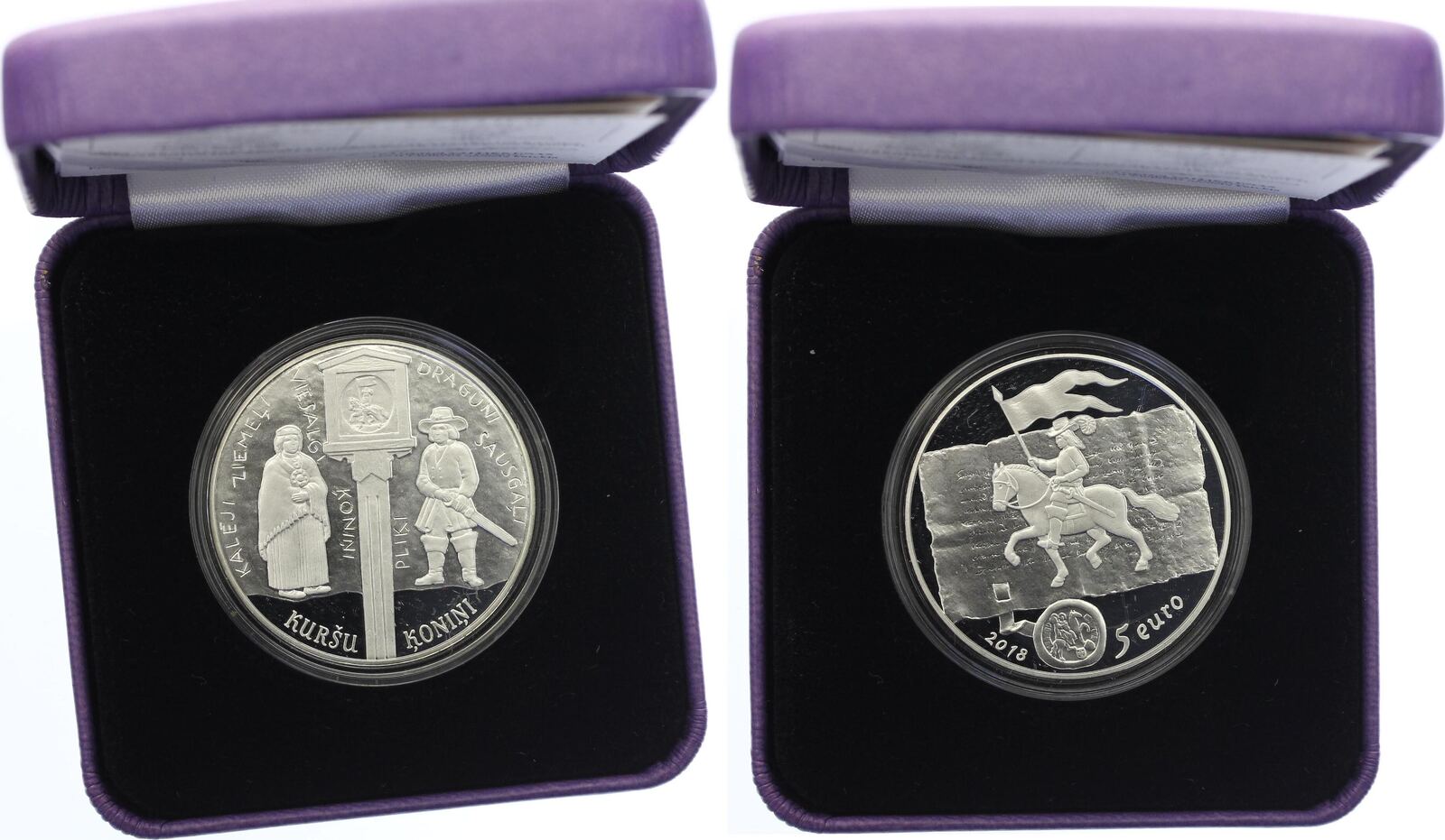 2018 Estland Silbermünze 5 euro Curonian Kings pp + ETUI + Zertifkat ...