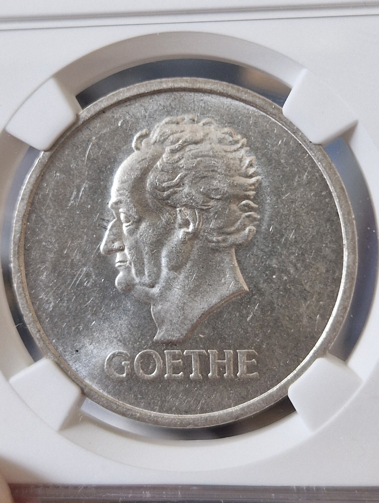 GERMANY 1932D 5 Mark Johann Wolfgang von Goethe NGC MS 62 | MA-Shops