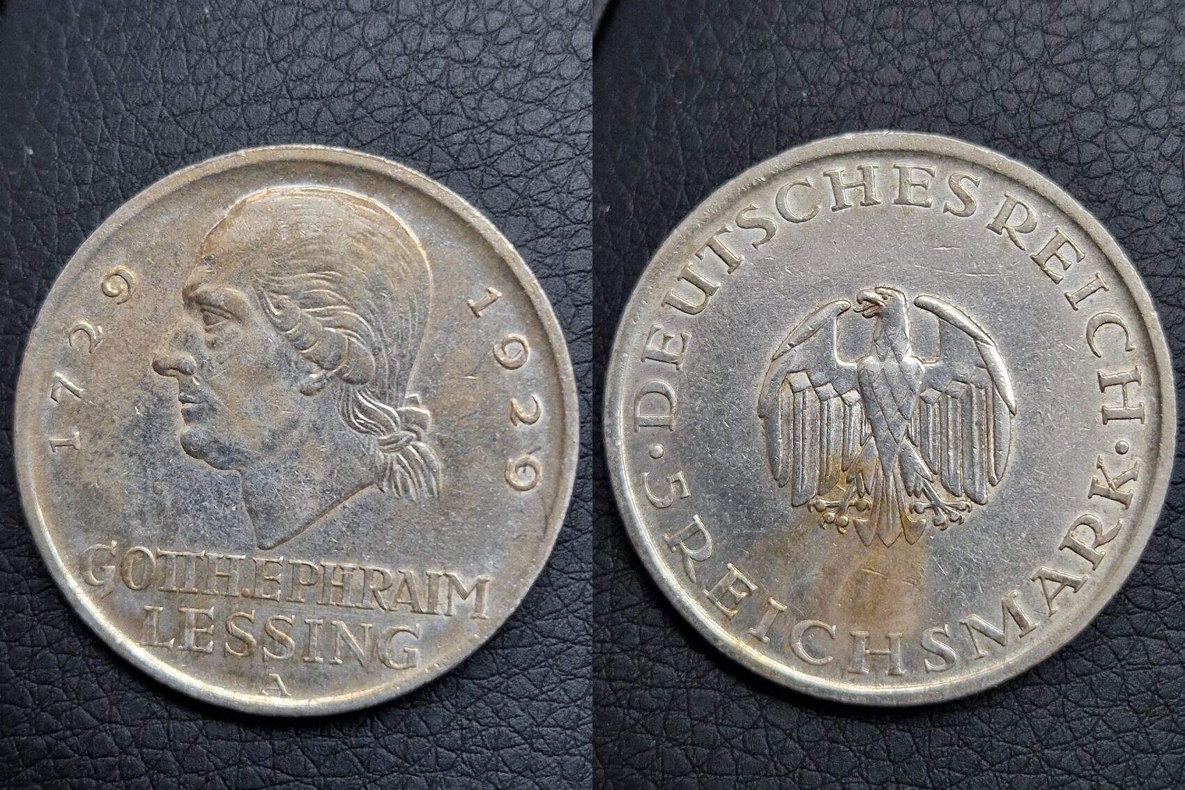 1929 A 5 Mark Lessing vz Patina | MA-Shops