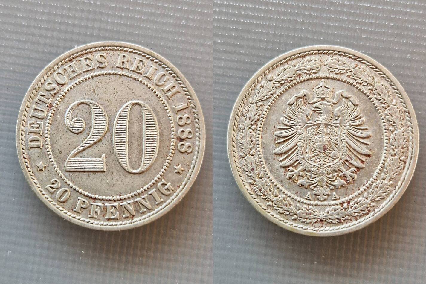 1888 A 20 Pfennig vz | MA-Shops