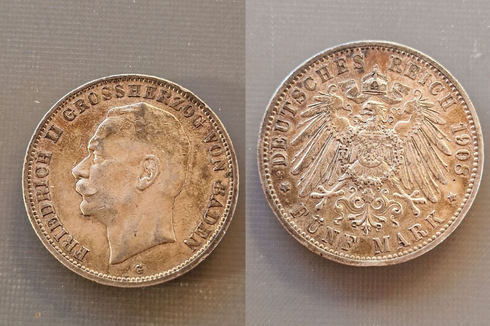 1908 5 Mark Baden Friedrich II Jaeger 40 ss | MA-Shops