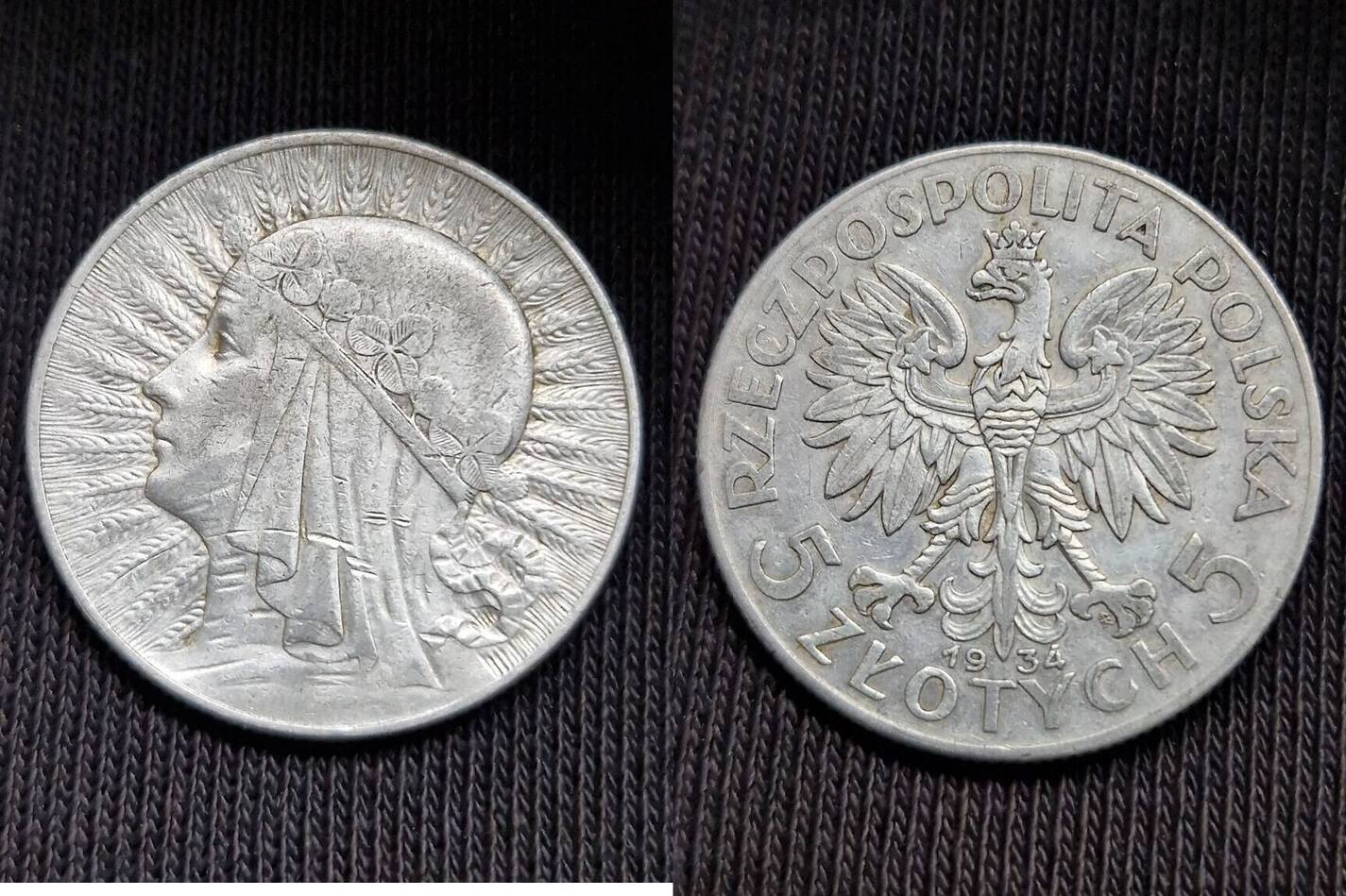 1934 Polen 5 Zloty Zweite Republik 1923-1939 ss | MA-Shops