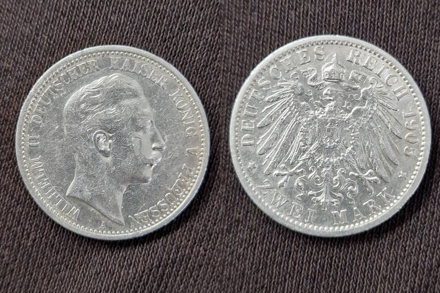 1905 2 Mark Preussen Wilhelm II ss | MA-Shops