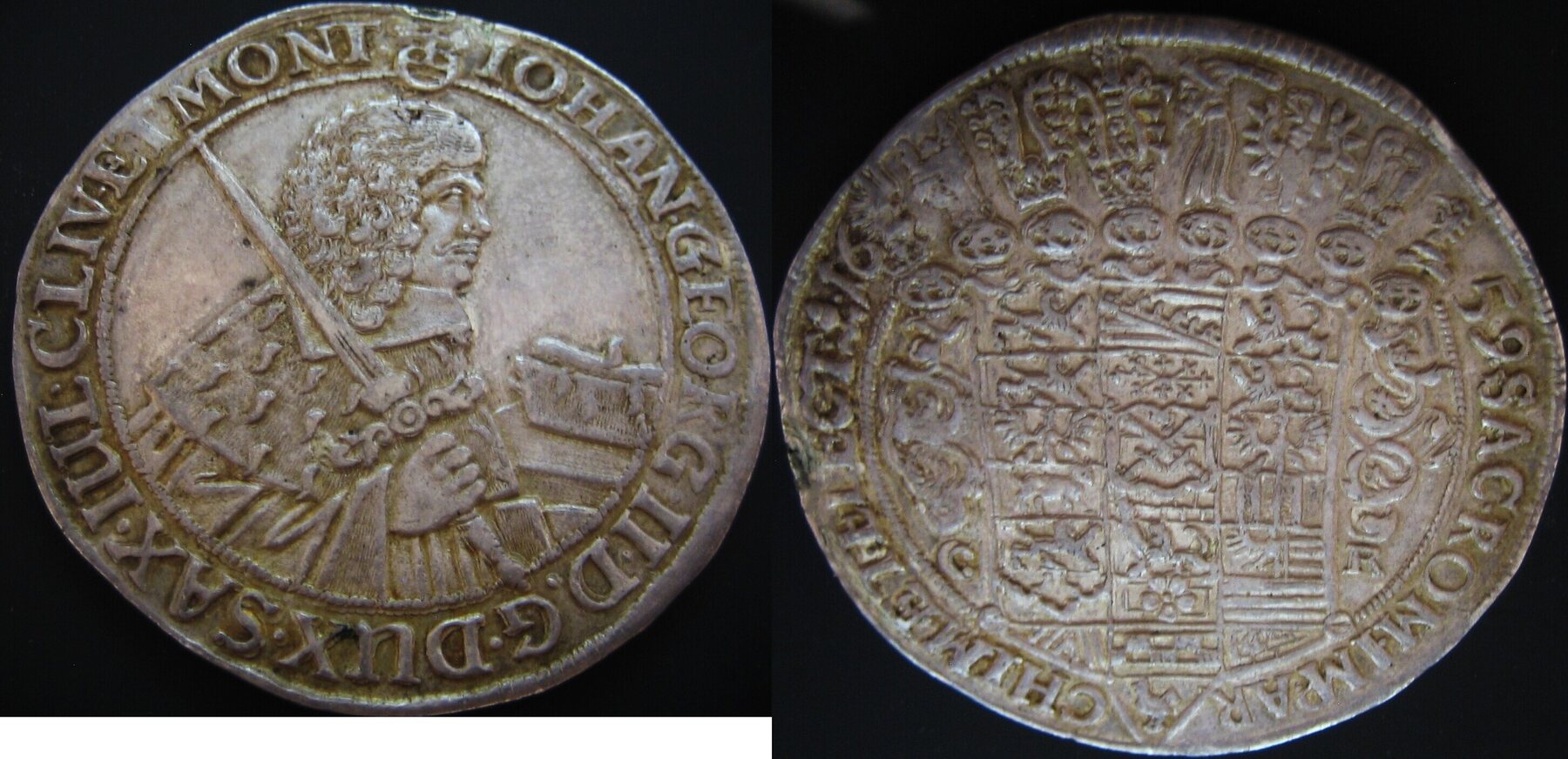 1659 Sachsen Taler Johann Georg II Erbländischer Taler Schnee 909 Fast ...