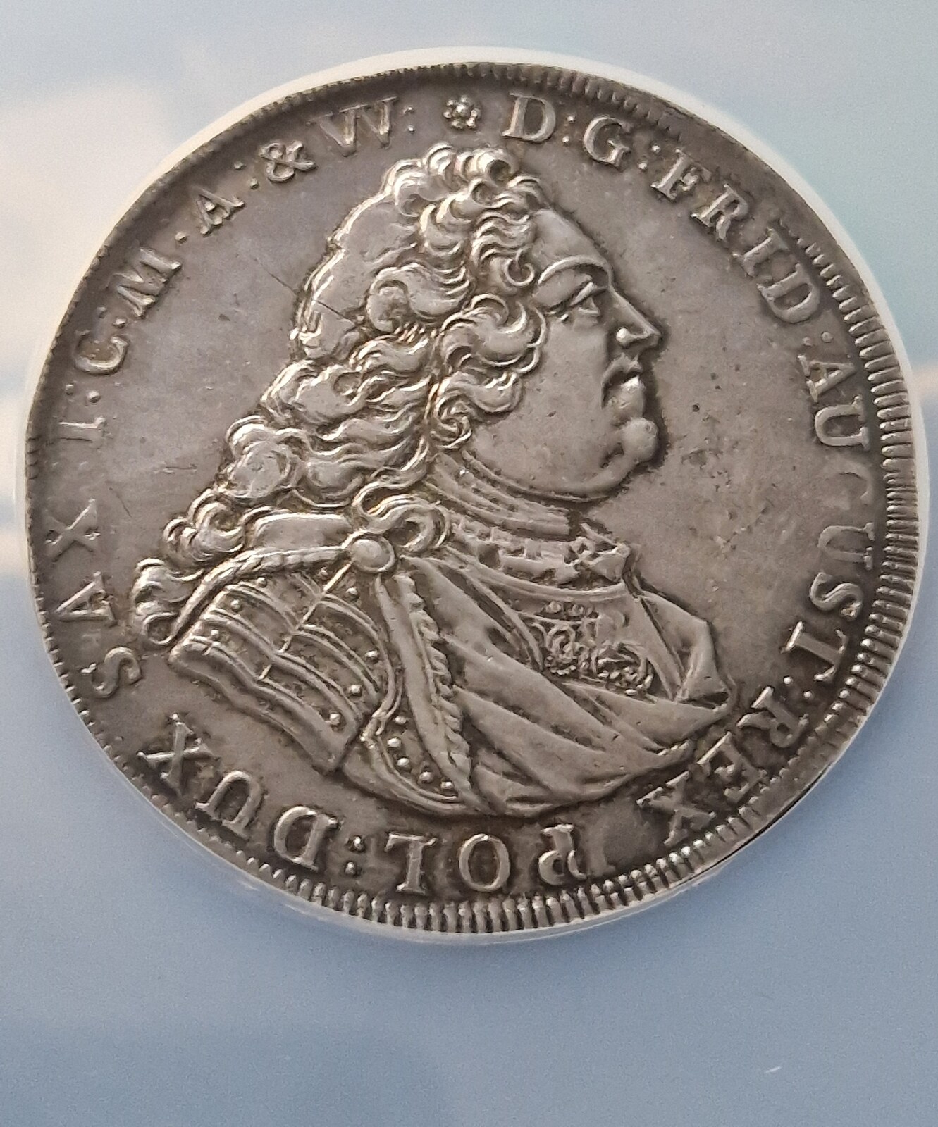 GERMANY 1738 FWoF Taler 1738 Friedrich August II. 1733-1763 Schnee 1028 ...