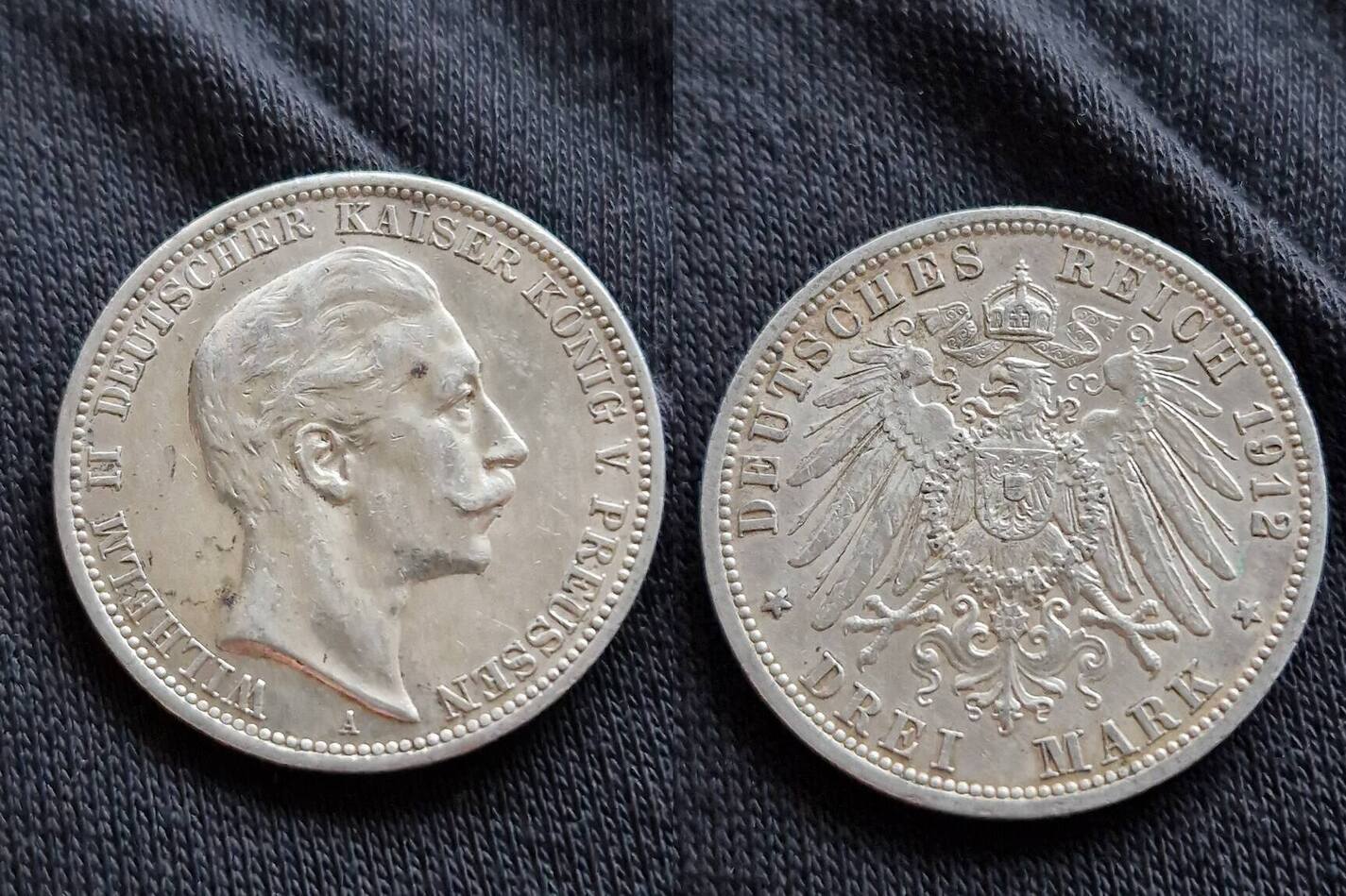 1912 3 Mark Preussen ss-vz | MA-Shops