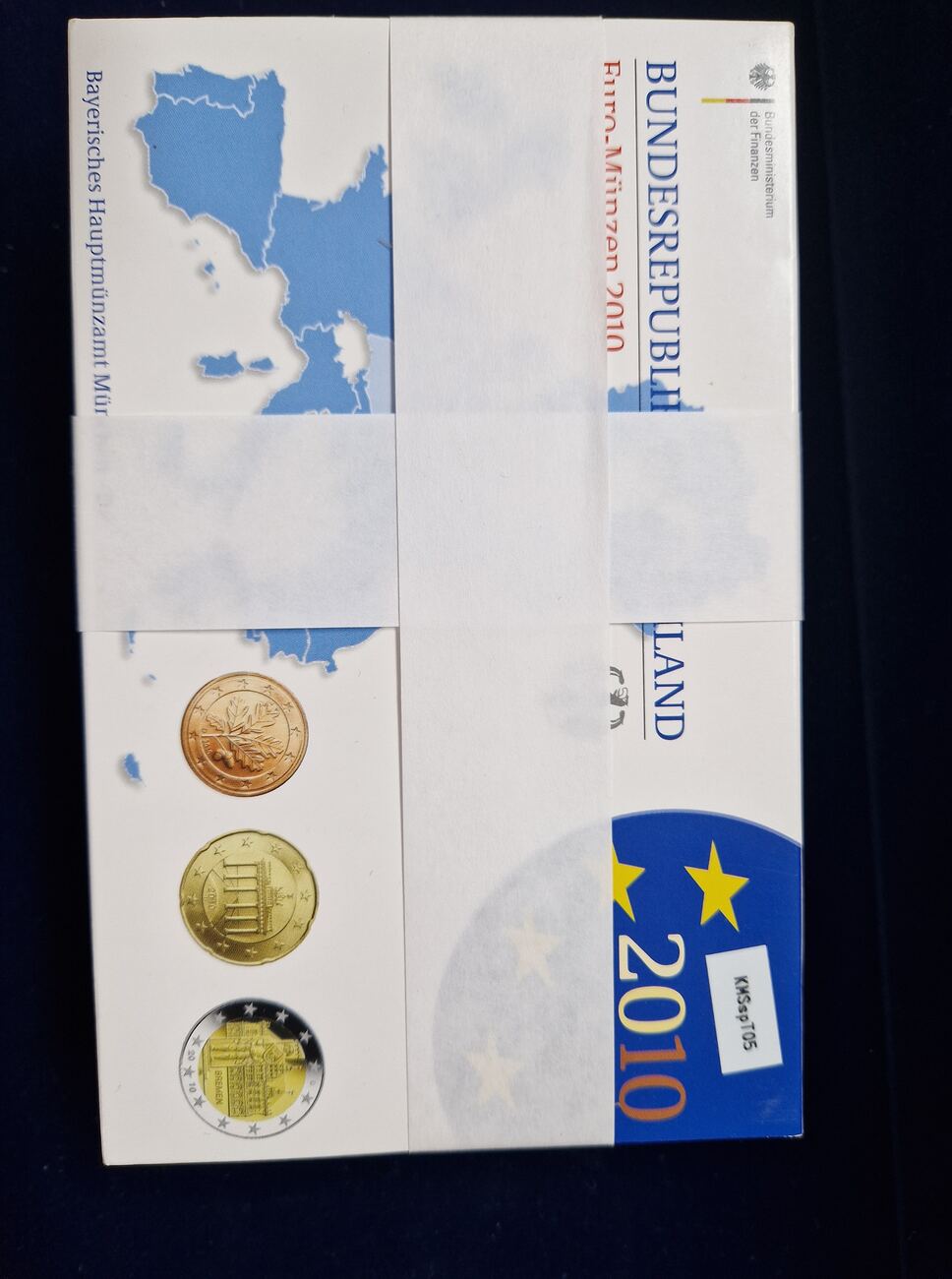 2010 A - J Euro KMS BRD + 2 Euro Bremen pp (Inventaraufkleber auf Pappe ...