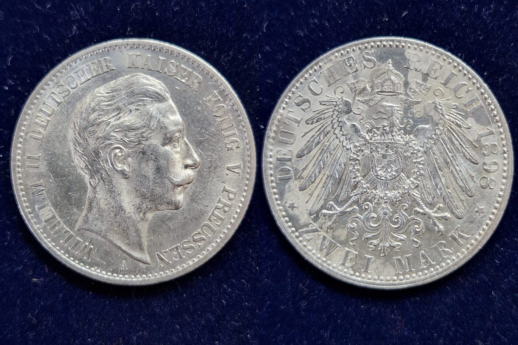 1898 2 Mark Preussen vz-st fleckige Patina | MA-Shops