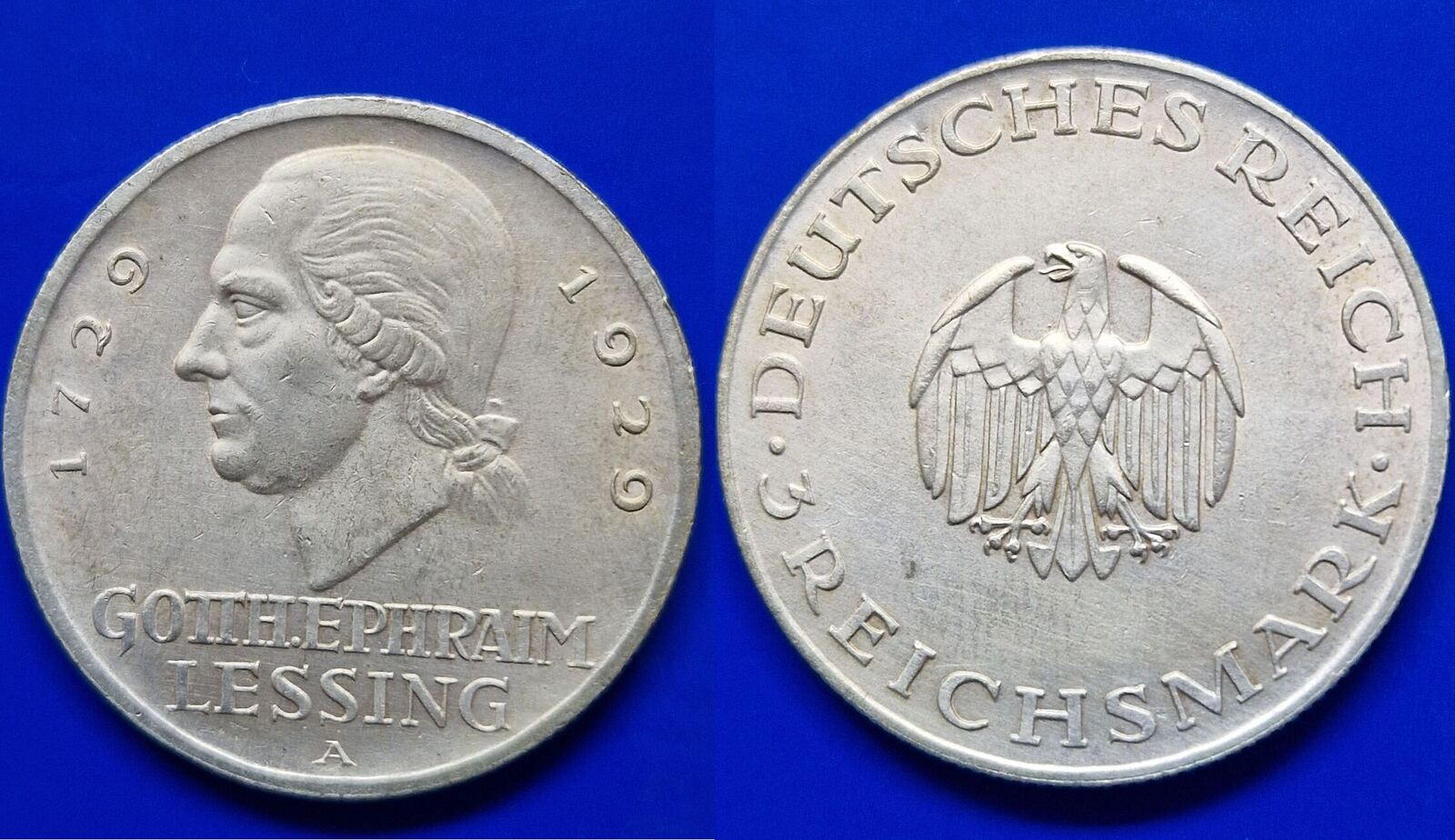 1929 A 3 Mark Lessing Vorzüglich + | MA-Shops