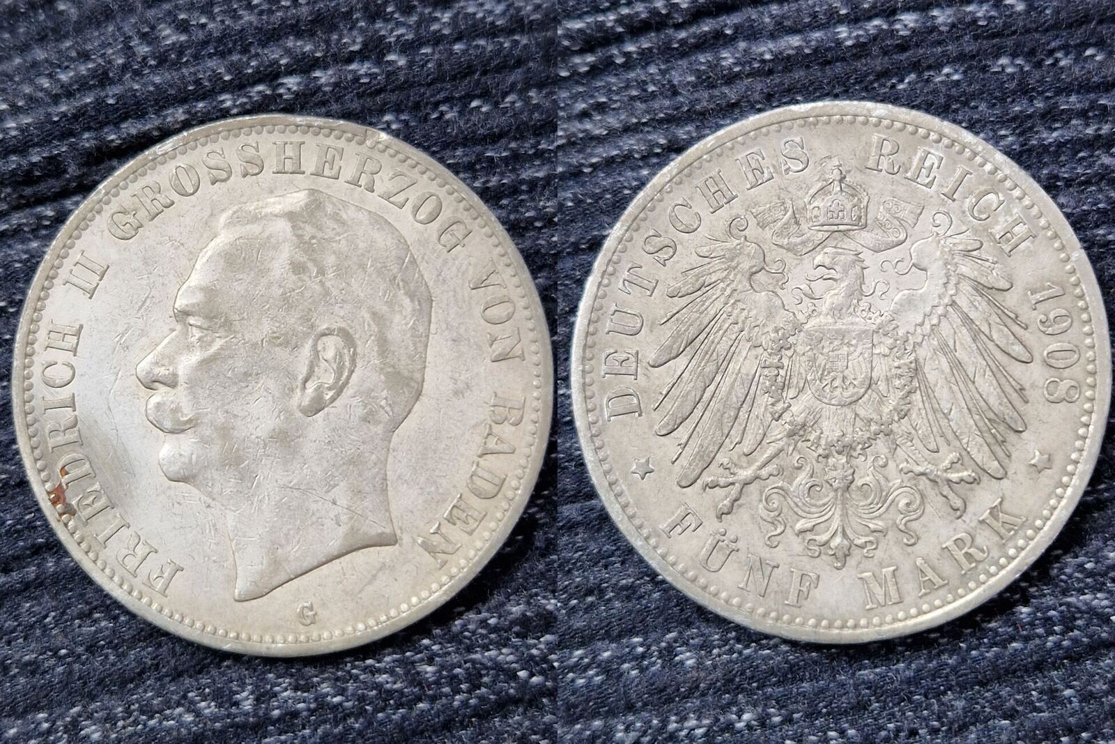 1908 5 Mark Baden Friedrich II Jaeger 40 ss | MA-Shops