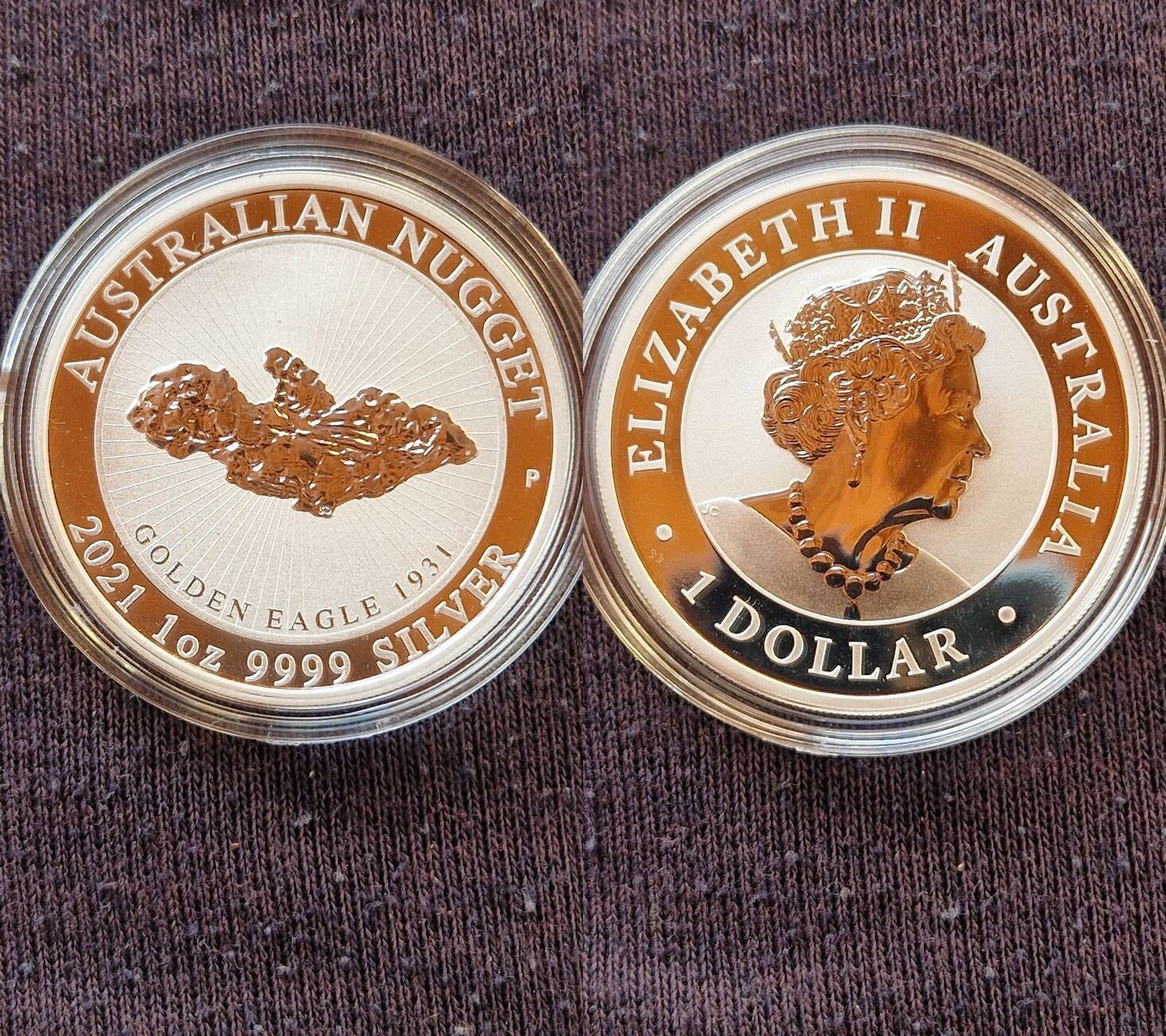 2021 Australien 1 Dollar Golden Eagle Nugget 1 Oz Unze Silber 999 ...