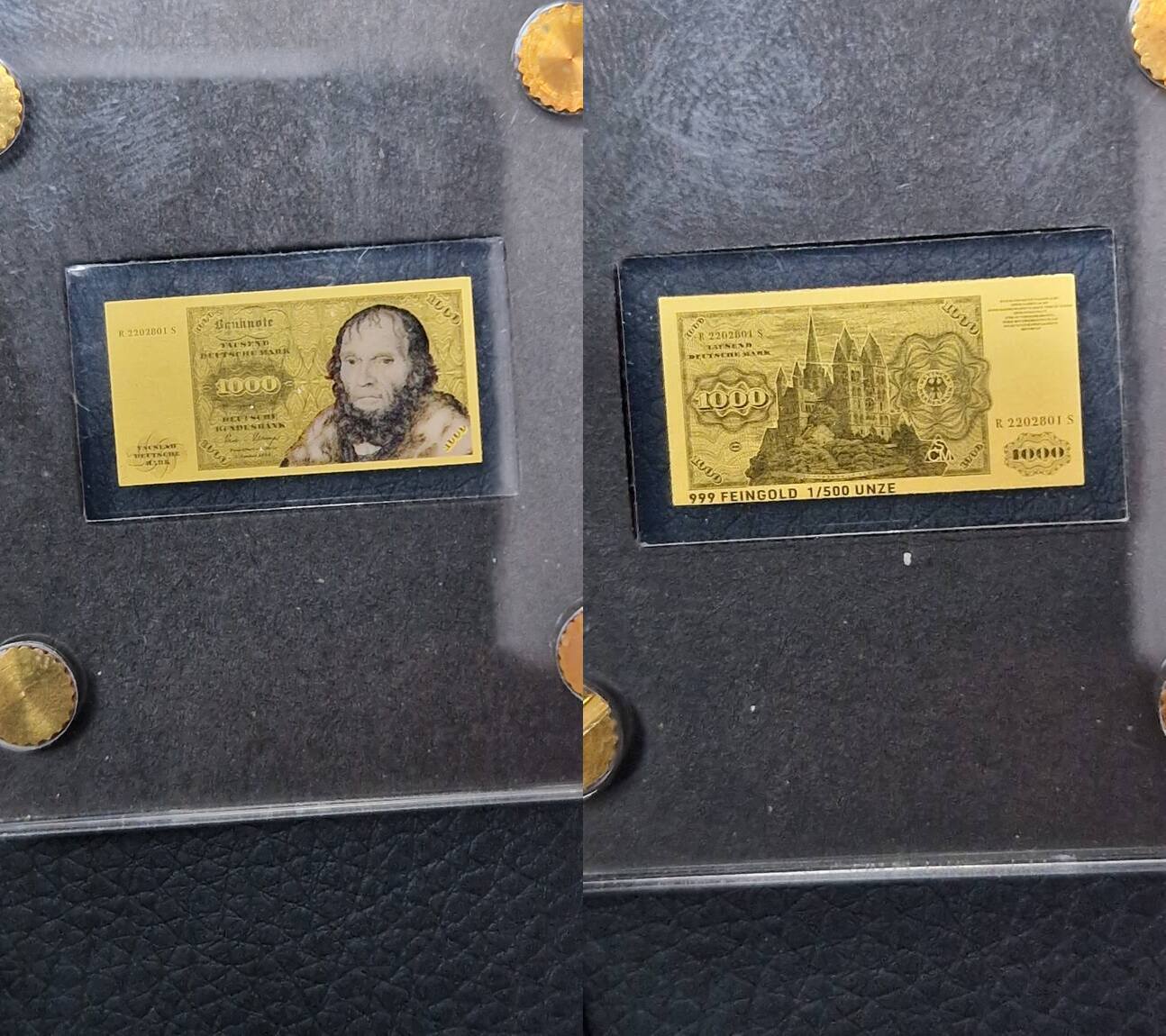Goldbarren - Motivbarren 1000 DM - Feingold 1/500 Unze Gold 999 ...