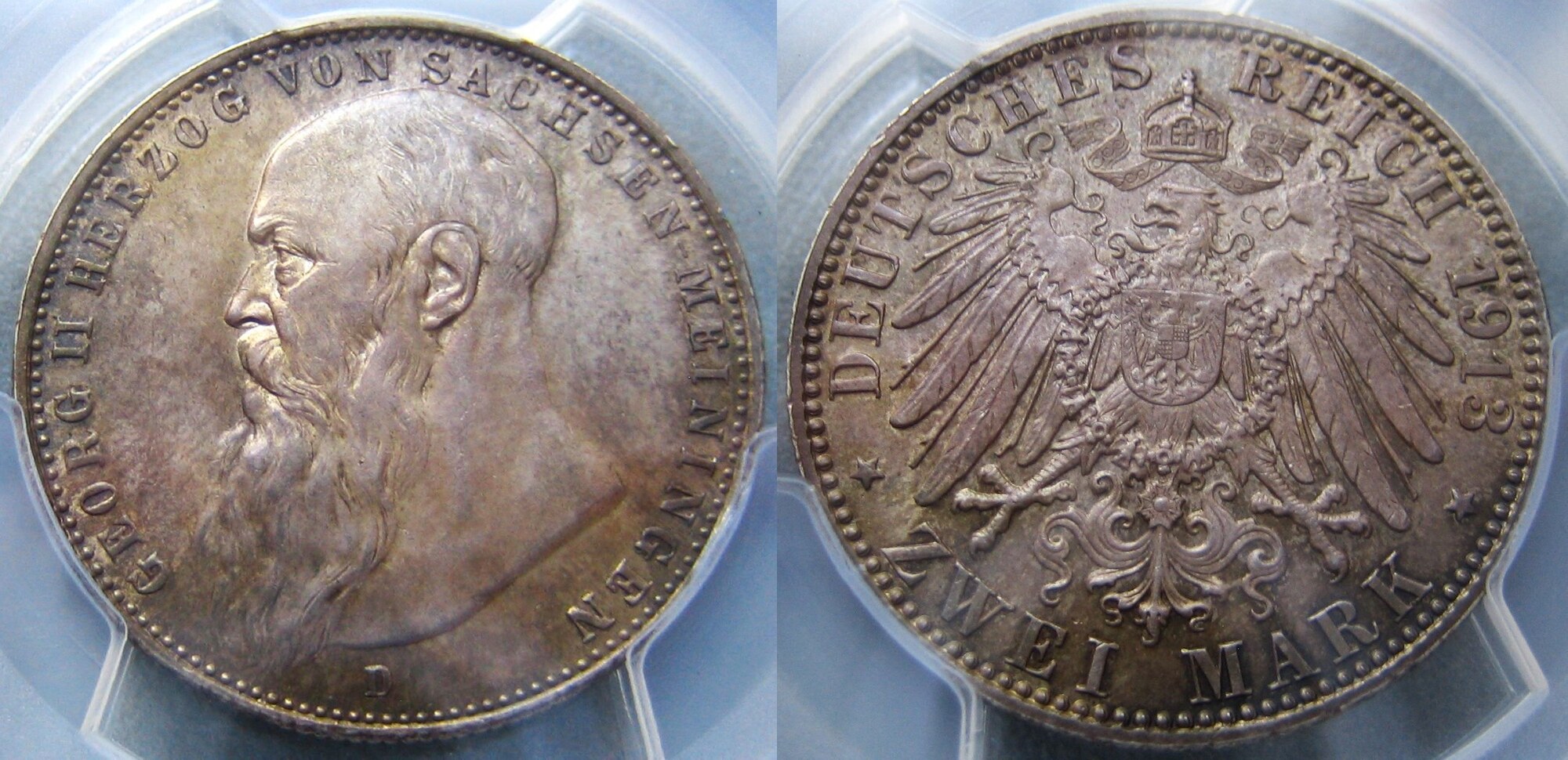 Saxe-Meiningen 1913-D 2 Mk J-151b MS64 | MA-Shops