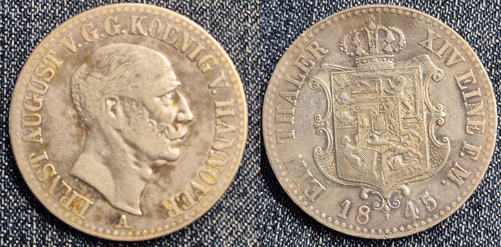 Hannover Taler 1845 Ernst August f.ss/ss | MA-Shops