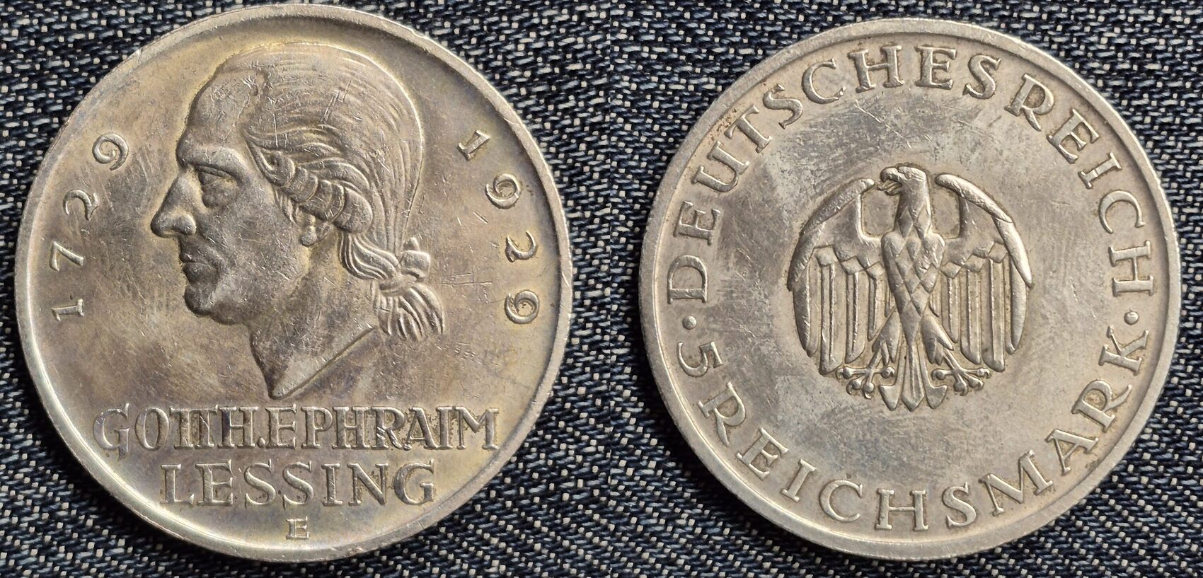 1929 E 5 Mark Lessing vorzüglich | MA-Shops