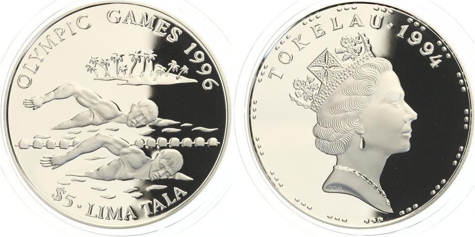 5 Dollars Lima Tala 1994 Olympische Spiele Schwimmen pp | MA-Shops