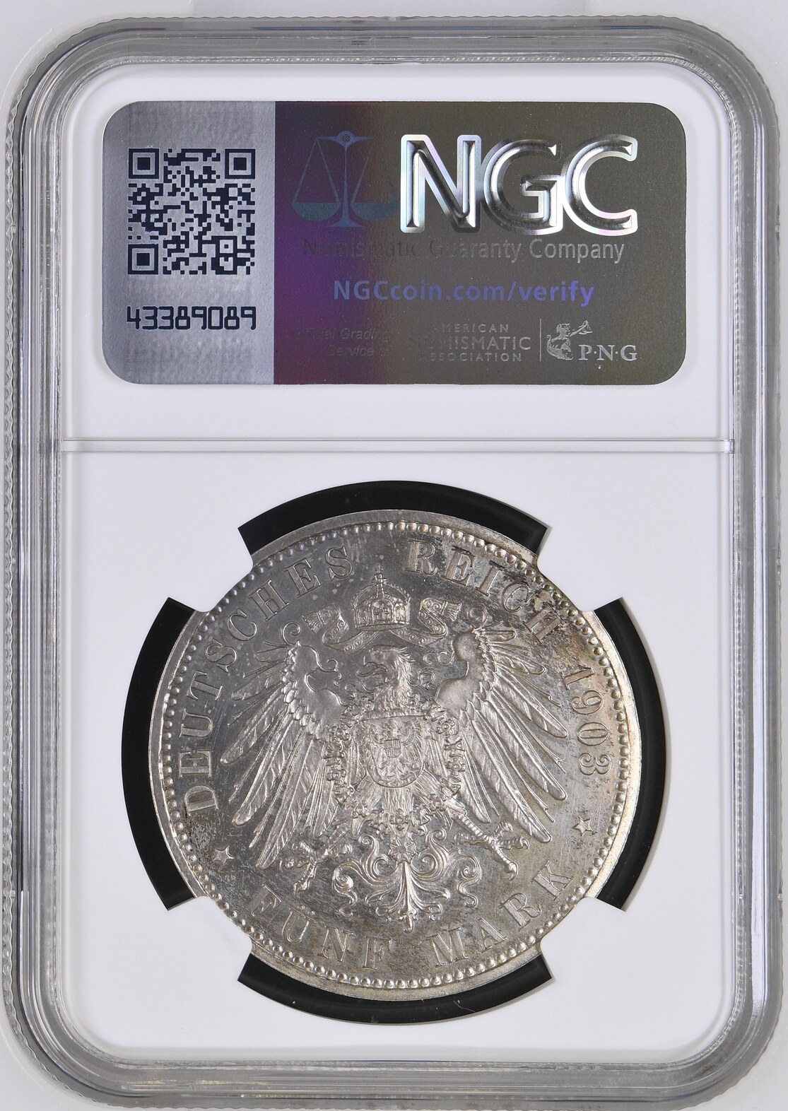 GERMANY 1903A 5 Mark Sachsen Weimar Eisenach 1903 Jaeger 159 NGC PF 62 CAMEO | MA-Shops