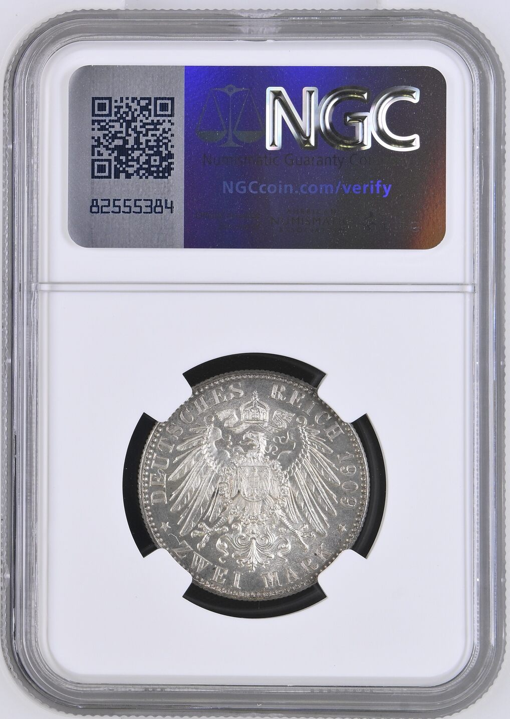 GERMANY 2 Mark Sachsen 1909 Uni Leipzig Jaeger 138 NGC MS 65 | MA-Shops
