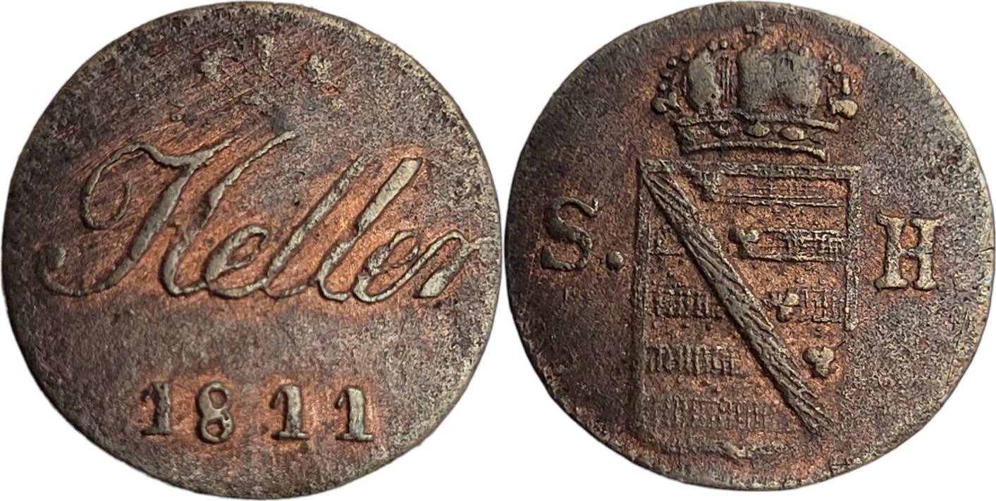Sachsen-Hildburghausen Heller 1811 Friedrich 1784-1826 ss+ | MA-Shops