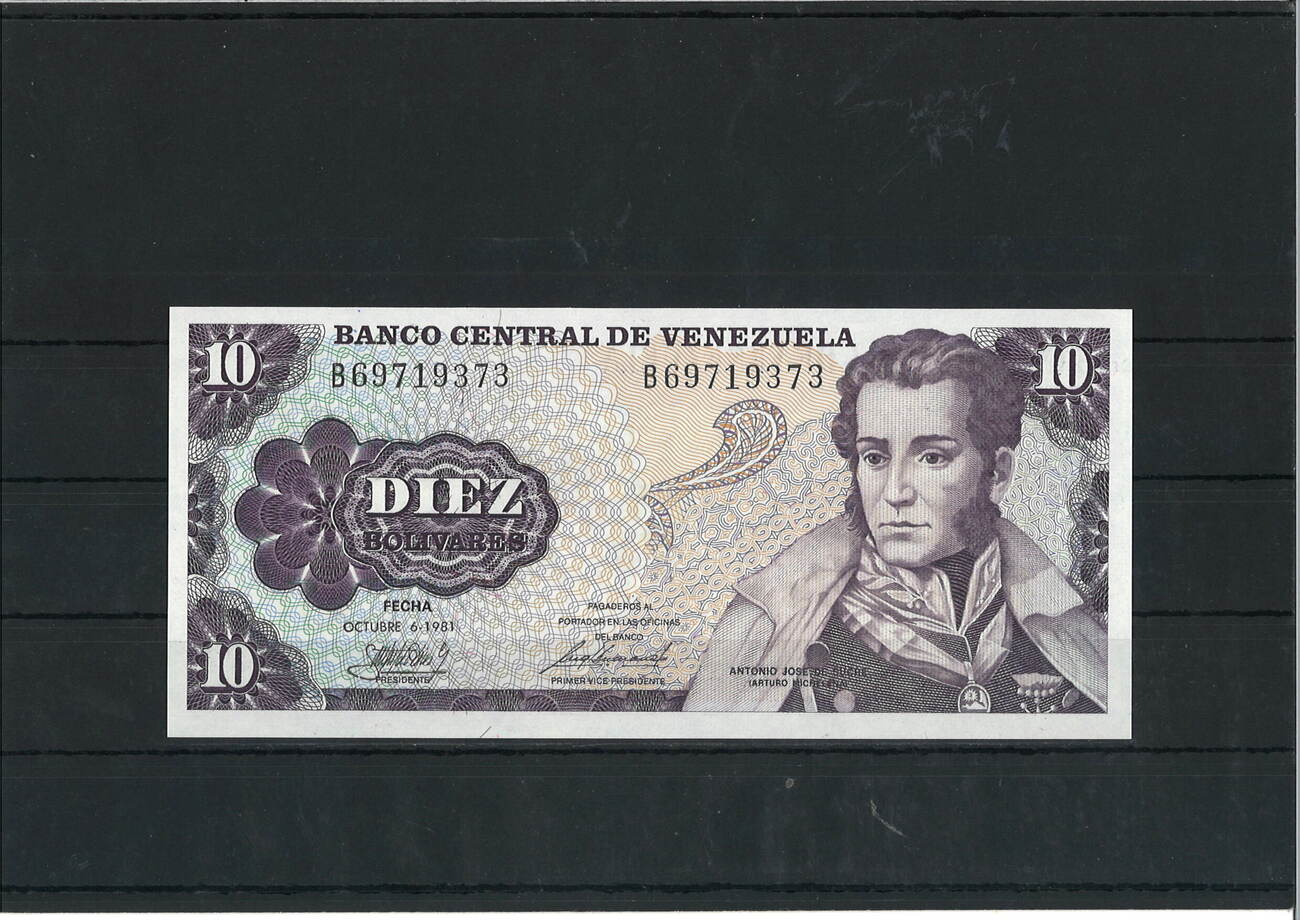 Venezuela 10 Bolivares 1981 Banknote / Geldschein unc | MA-Shops